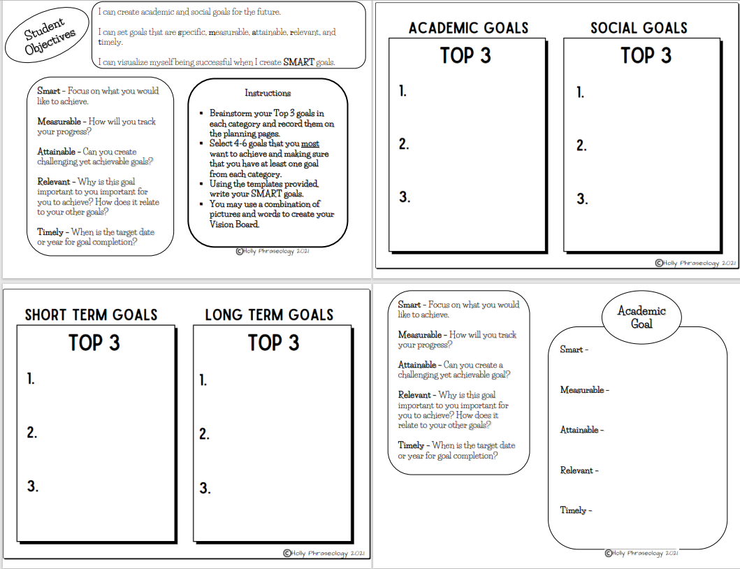 🎯 SMART Goal Setting +Vision Boards